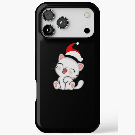 Funny Cat Christmas Holiday Case for iPhone 11 12 13 14 15 16 17 Pro ...