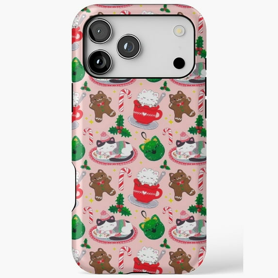 Funny Cat Christmas Protective Case for iPhone 11 12 13 14 15 16 17 Pro ...
