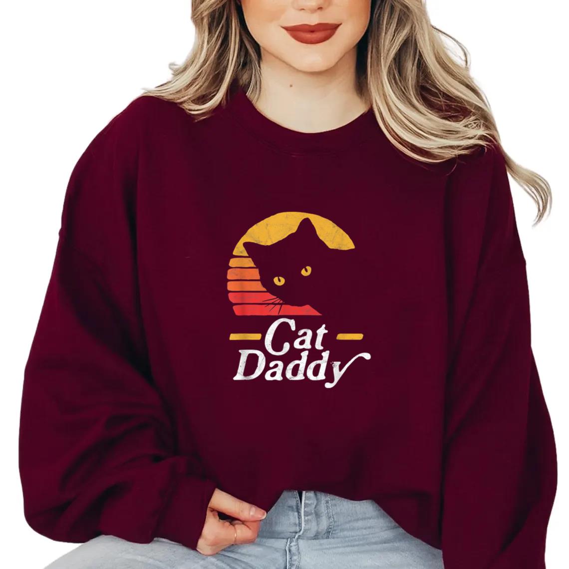 Funny Cat Daddy Vintage Eighties Retro Cool Cats Dad Fathers Day Style ...