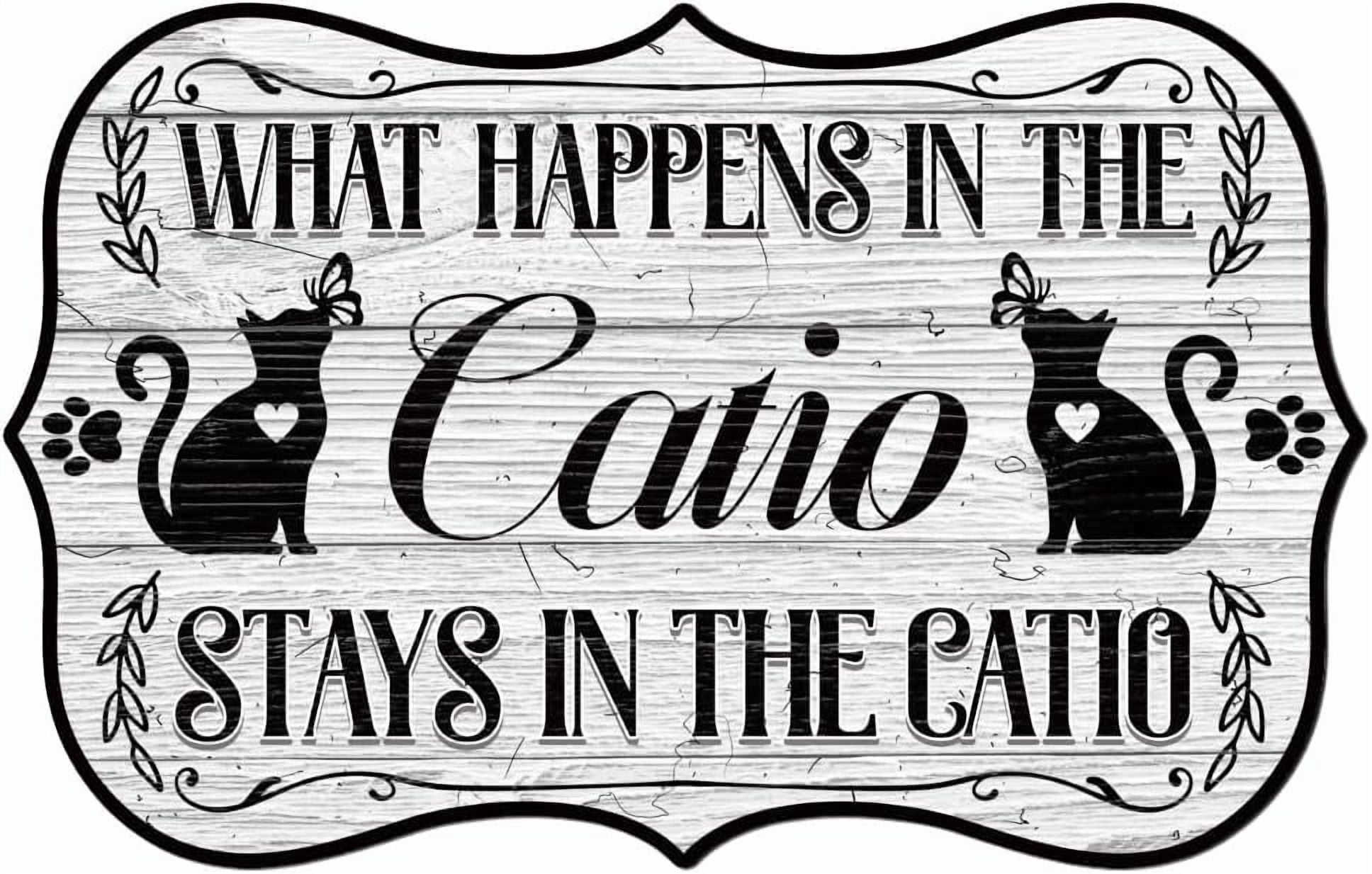 Funny Cat House Sign 15x9.5 Inch Retro Cat Lover Home Farmhouse Cafe ...