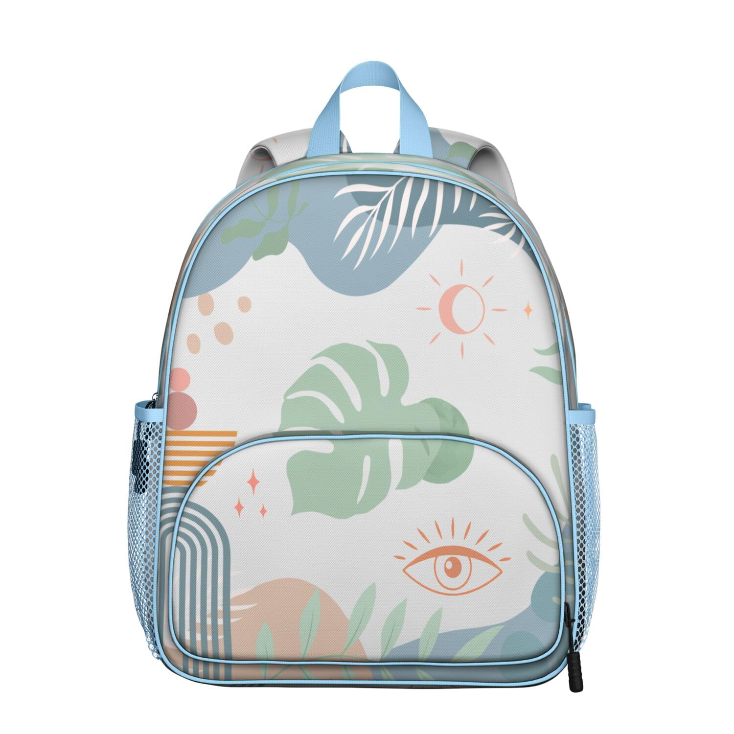 Funny Cat Illustration School Backpack - Adjustable & Padded Shoulder ...