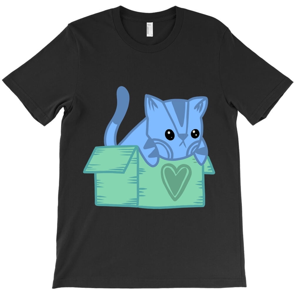 Funny Cat In A Box If It Fits I Sits Pet Lover Owner Humor Graphic ...