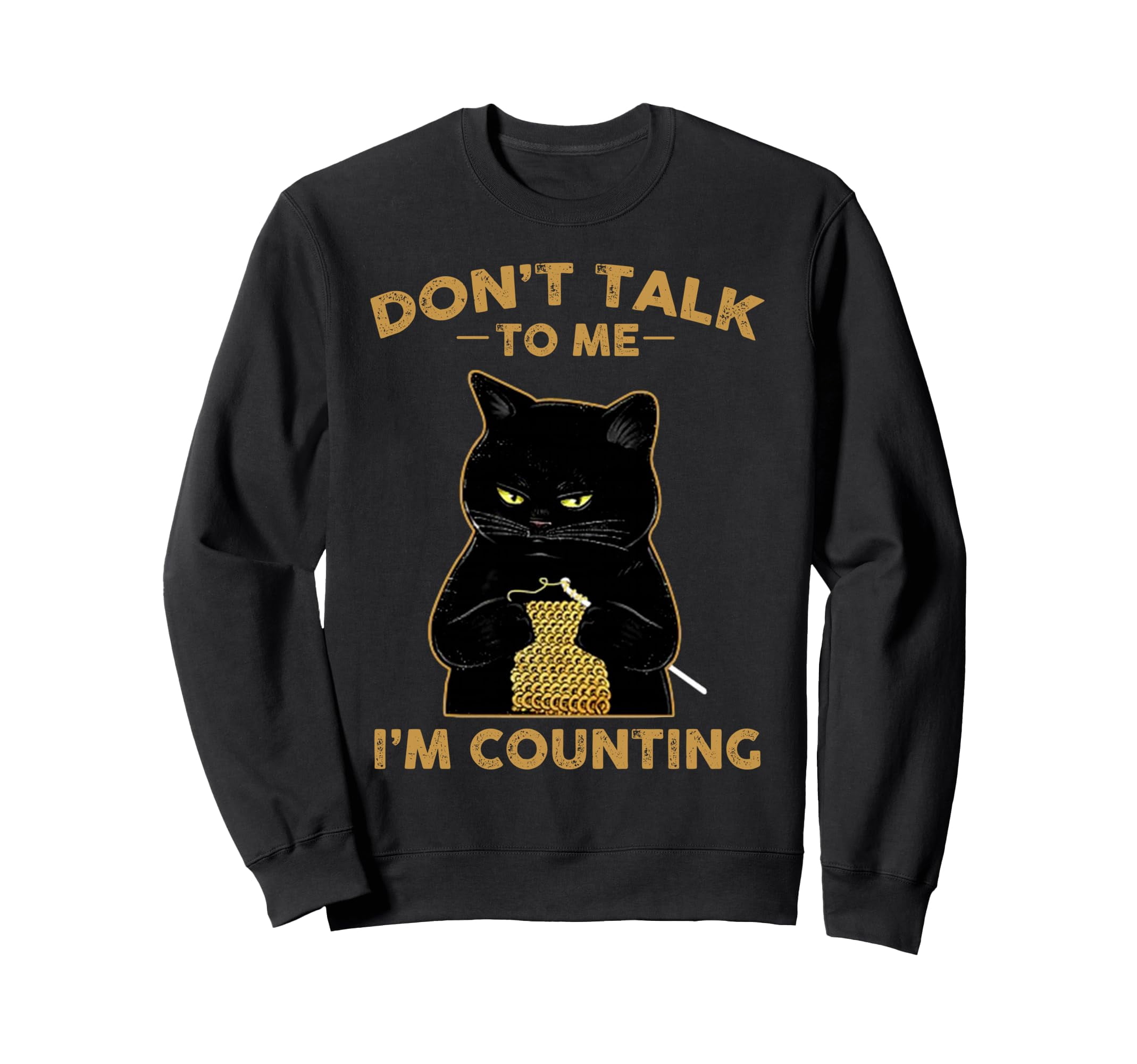 Funny Cat Knitting Sweatshirt for Crafters - Perfect for Cozy Days and ...