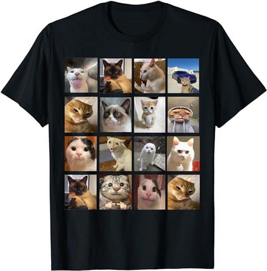 Funny Cat Memes, kitty Cat Meme T-Shirt - Walmart.com