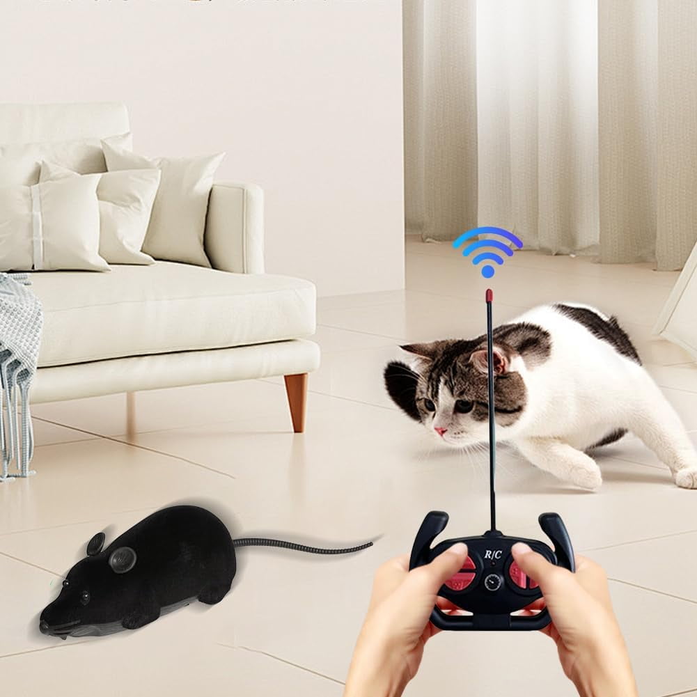 Funny Cat Mice Toys Wireless Remote Control RC Mice Rat Mouse Mice RC ...