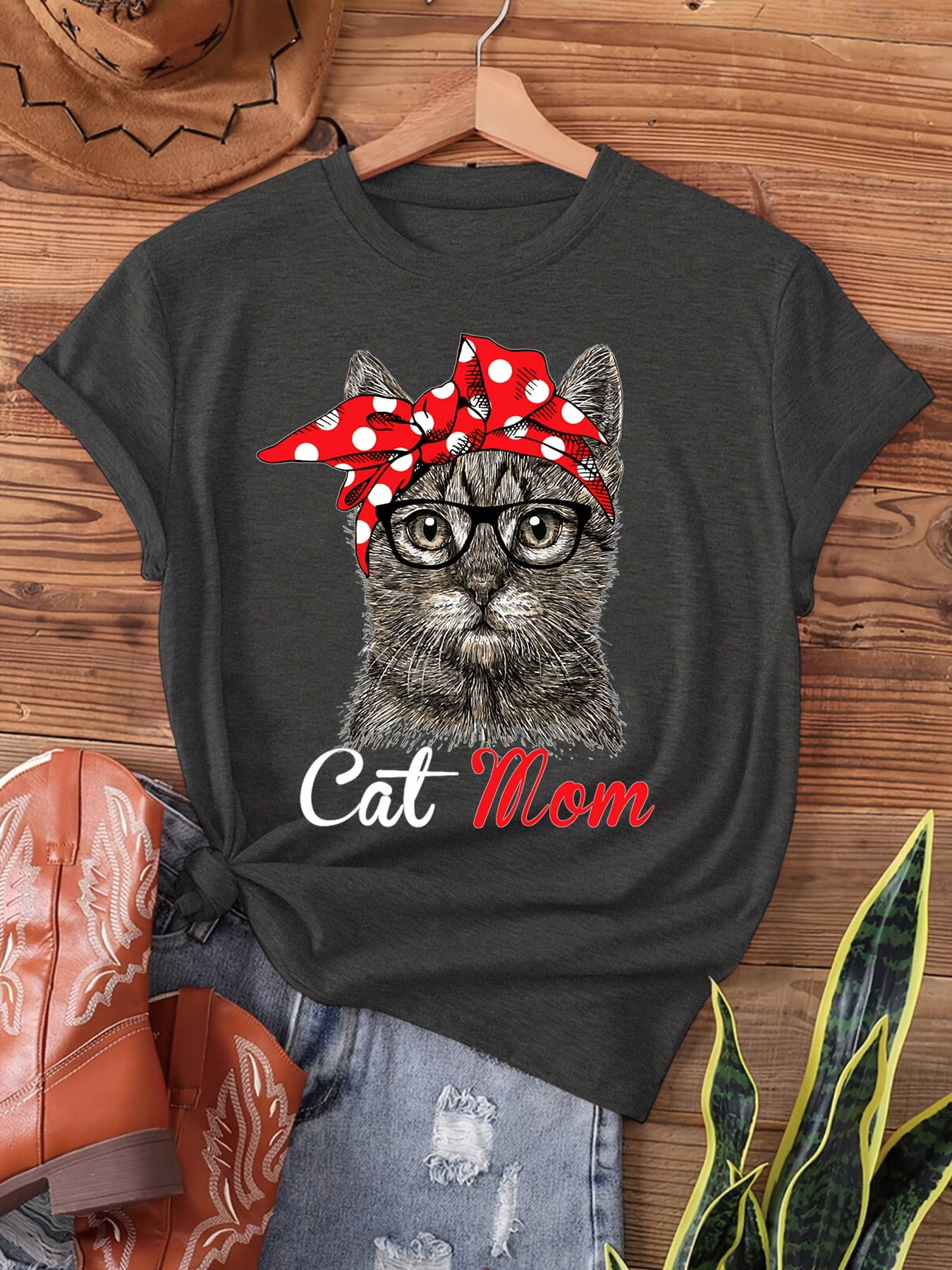 Funny Cat Mom Shirt for Cat Lovers-Mothers Day Gift Print T-shirt ...