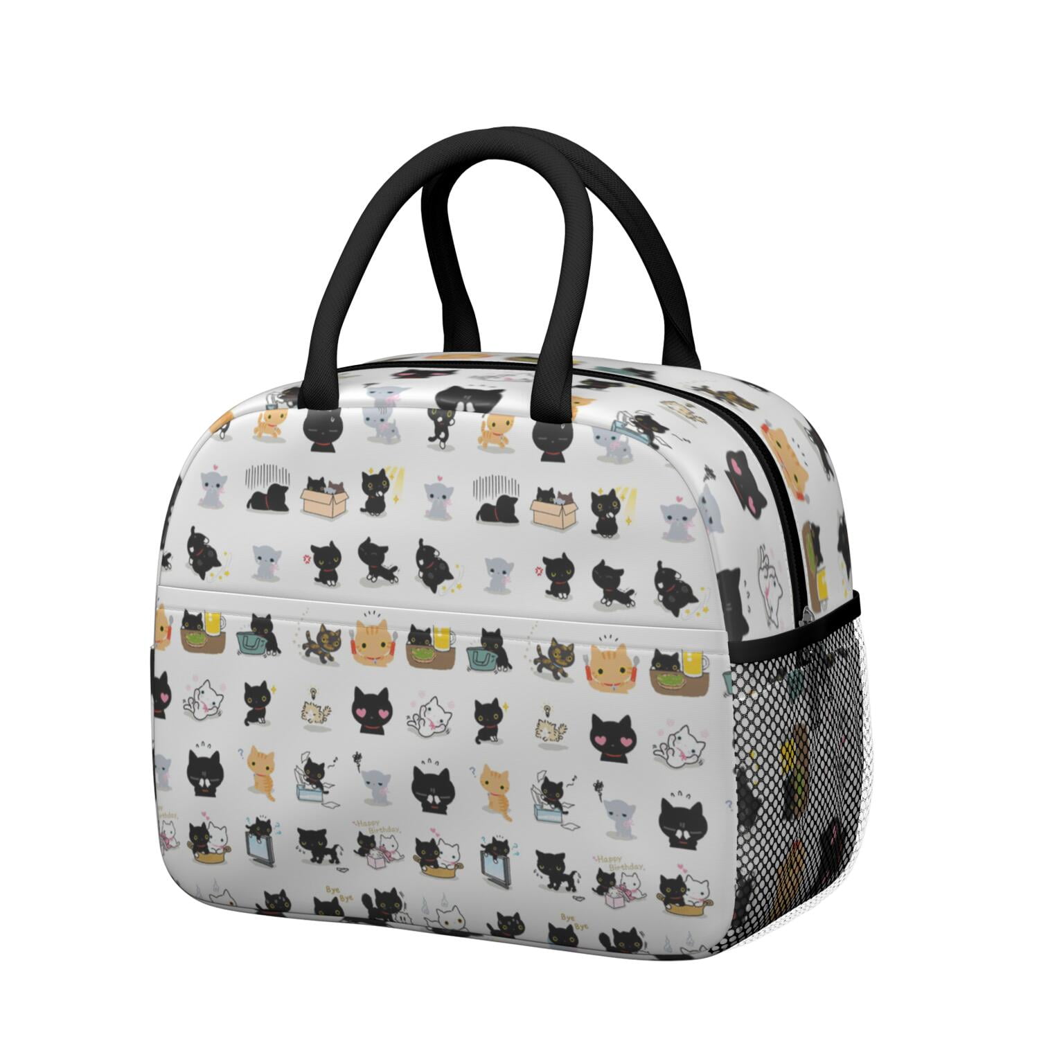 Funny Cat Pattern Lunch Bag - Insulated & Waterproof Thermal Lunch Box ...