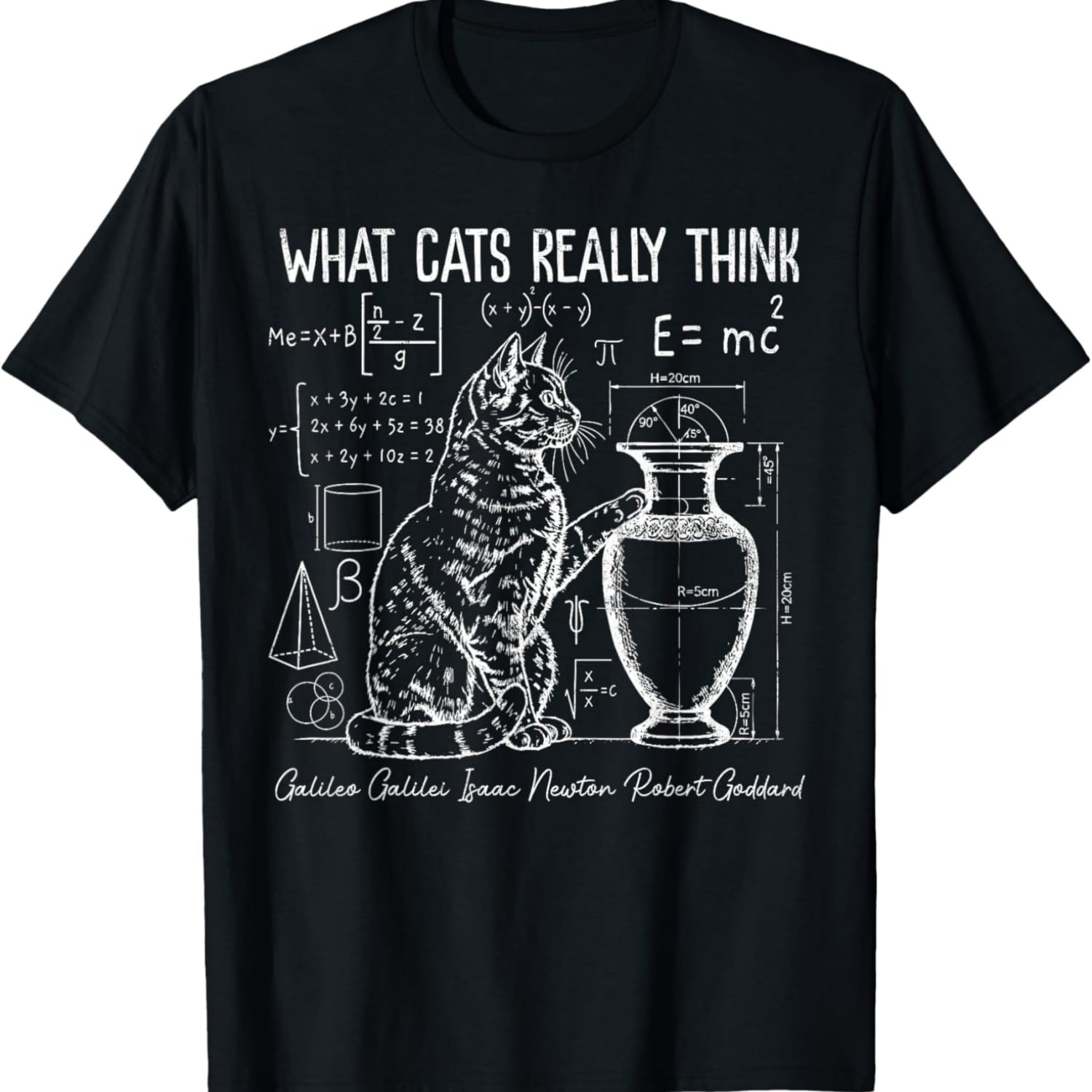 Funny Cat Physics Humor Design What Ca Really k T-Shirt - Walmart.com