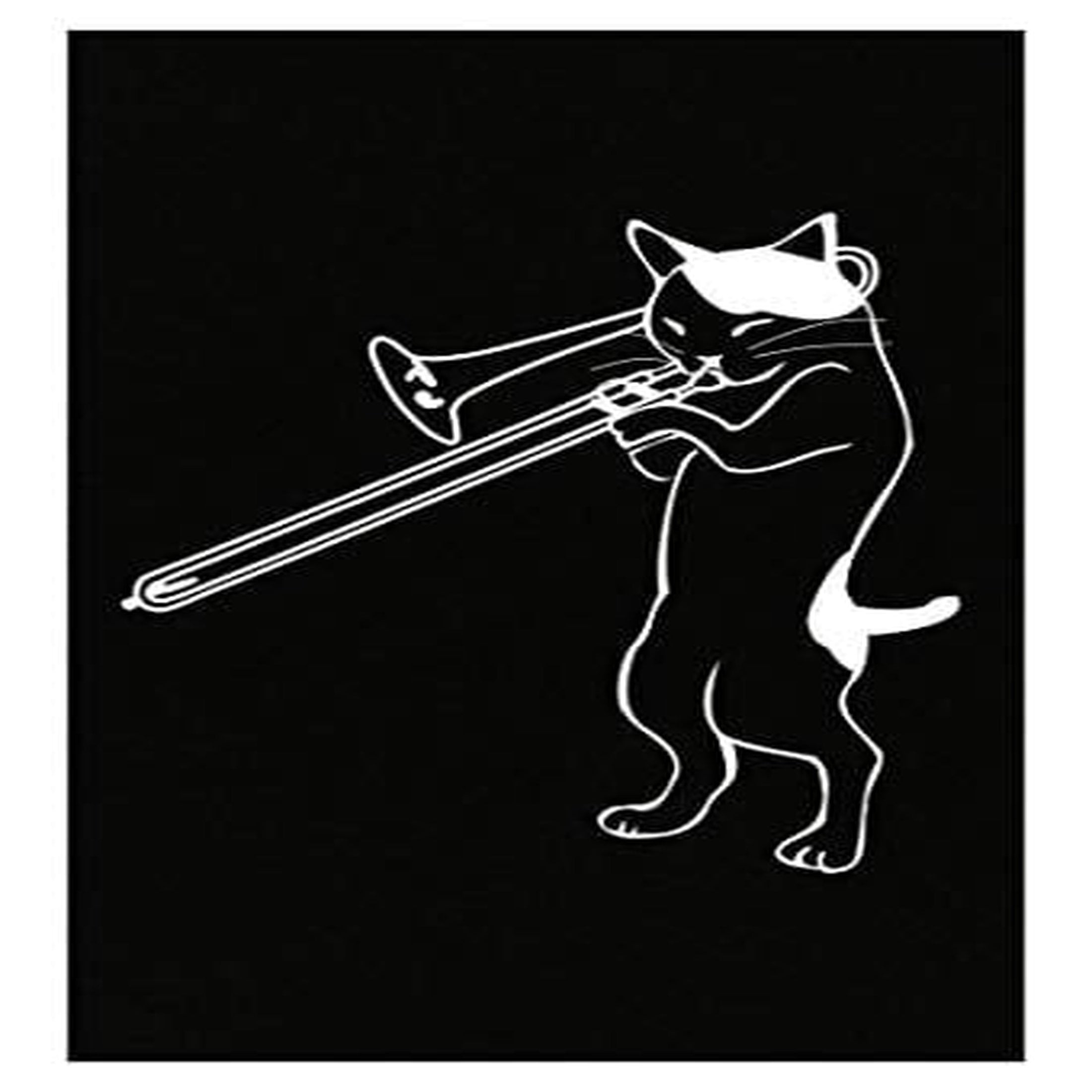 Funny Cat Playing Trombone Poster - Jazz Music Humor for Musicians ...