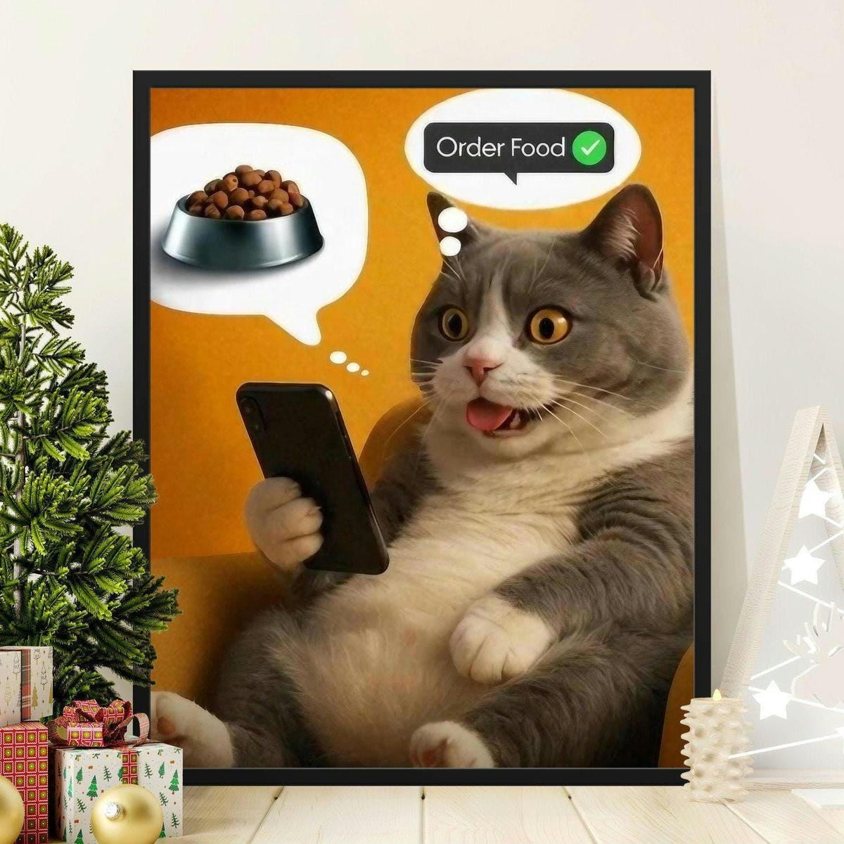 Funny Cat Posters, Order Food Poster, Cute Animal Prints, Pet Lover ...