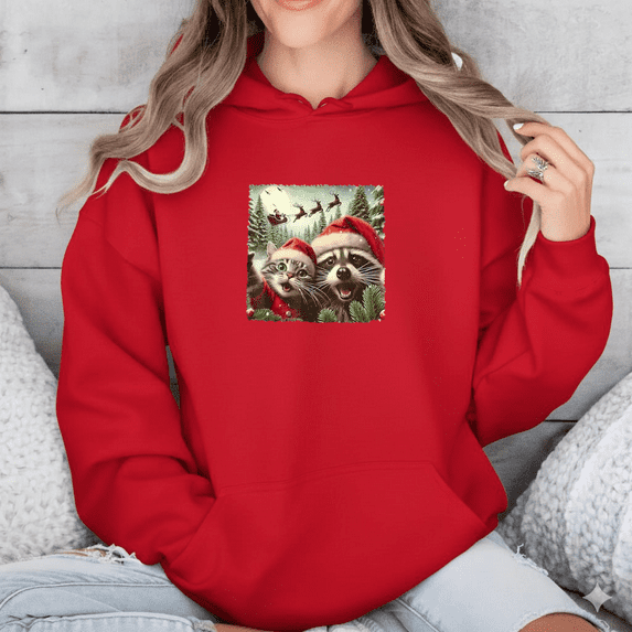 Funny Cat Selfie With Sleigh Pal Holiday Humor Festive Winter Art ...