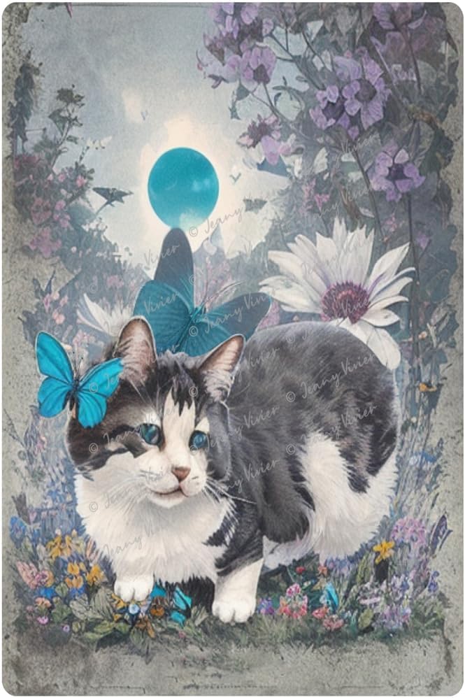 Funny Cat Signs For Bathroom, Cat Door Corner Decor, Cat Gifts ...