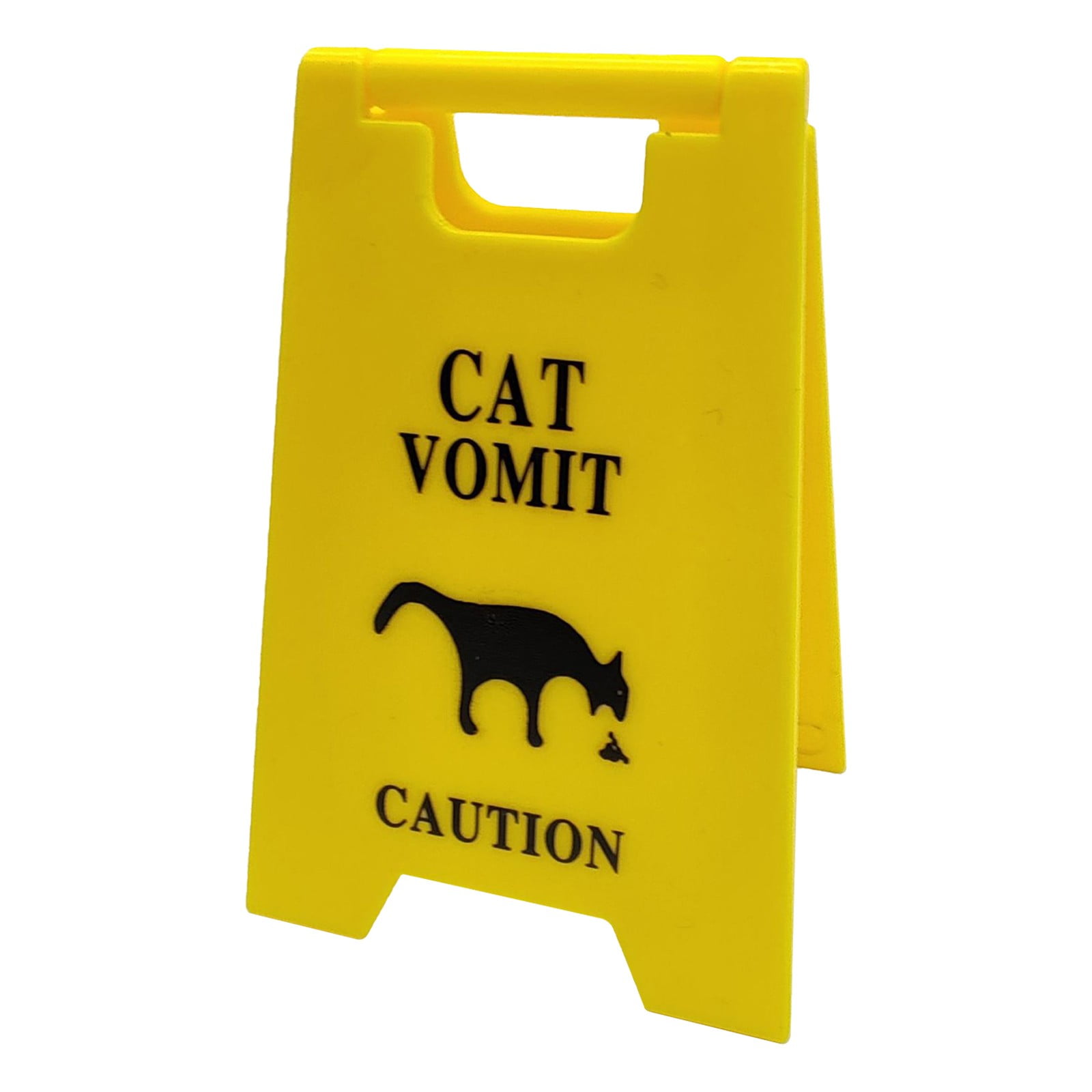 Funny Cat Vomit Desk Sign, Double-Sided Mini Warning Plaque, Red Or ...