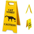 Funny Cat Vomit Sign, Dog Vomit Caution Sign, Cats Live Here 4-Inch ...