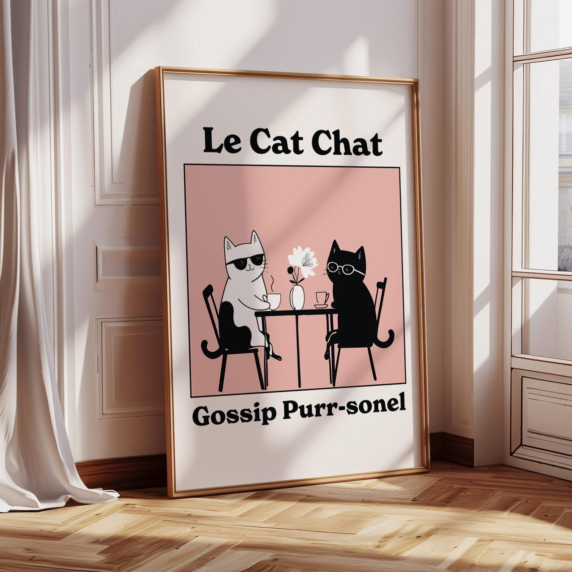 Funny Cat Wall Art For Kitchen Quirky Wall Art For Cafe Decor Modern ...