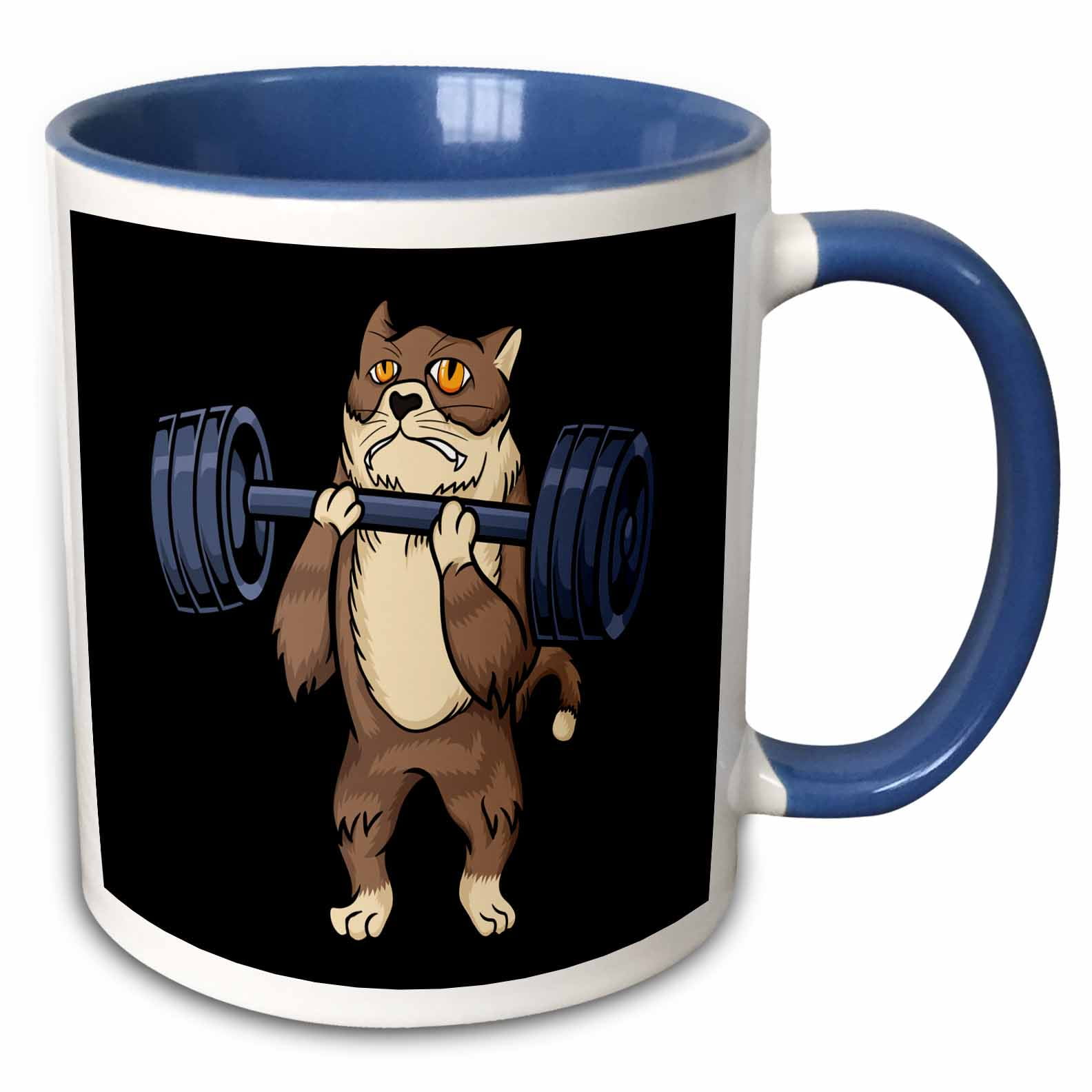 3drose, Funny Cat with Weightlifting for Gym and Bodybuilder Lovers ...