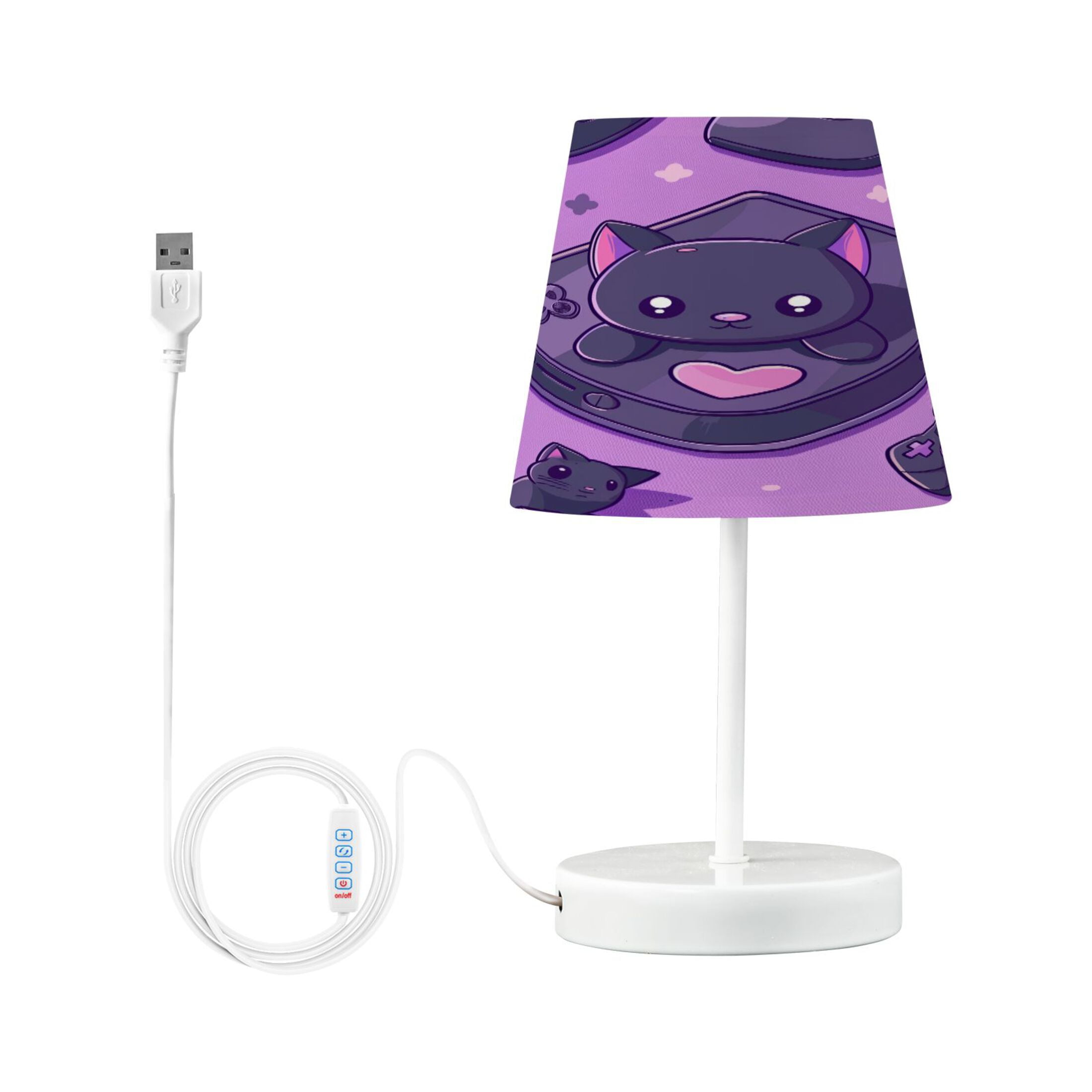 Funny Cat and Game Console Desk Lamp LED Table Nightstand Lamps with 3 ...
