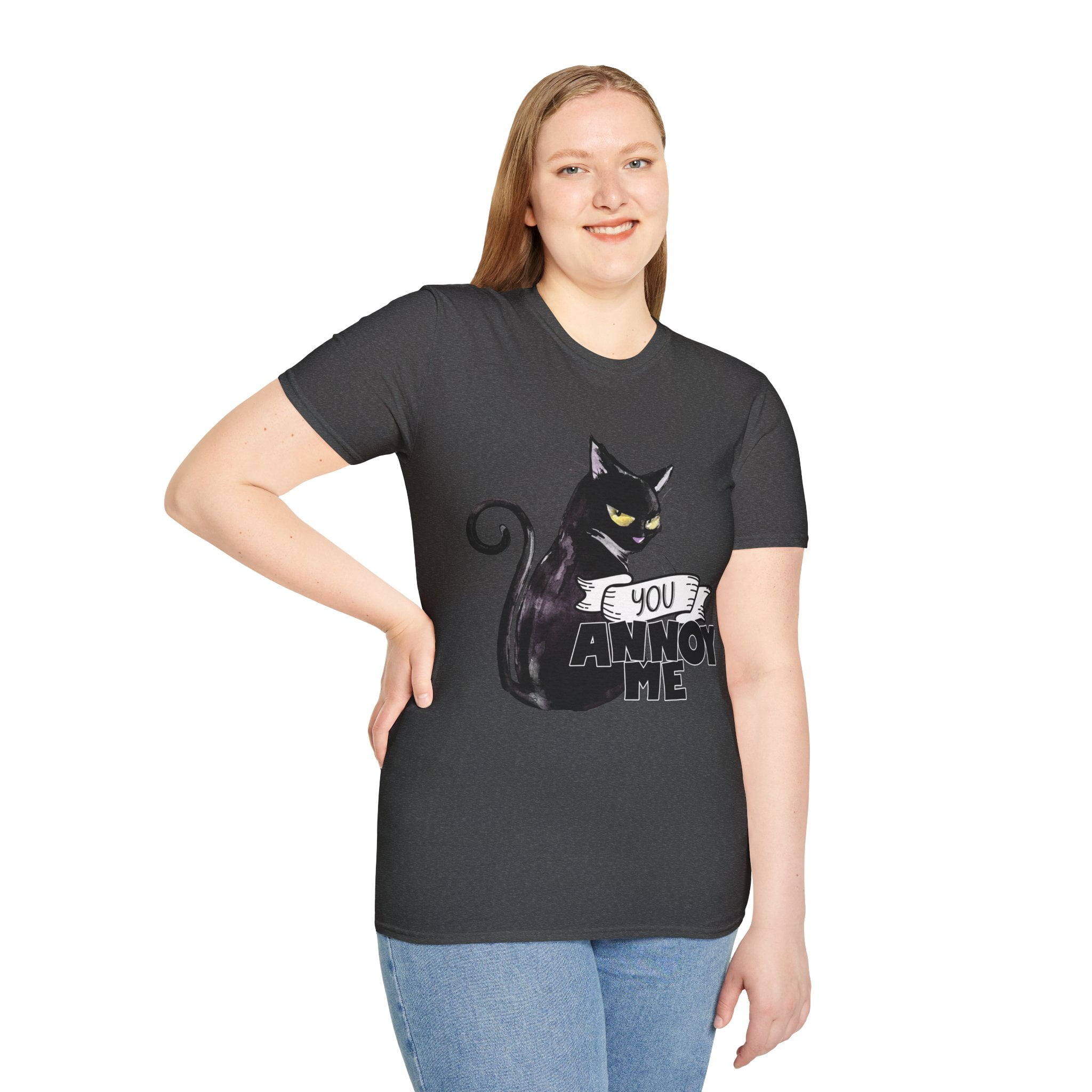 Funny Cat lovers You Annoy Black Feline Men Women Graphic - Walmart.com