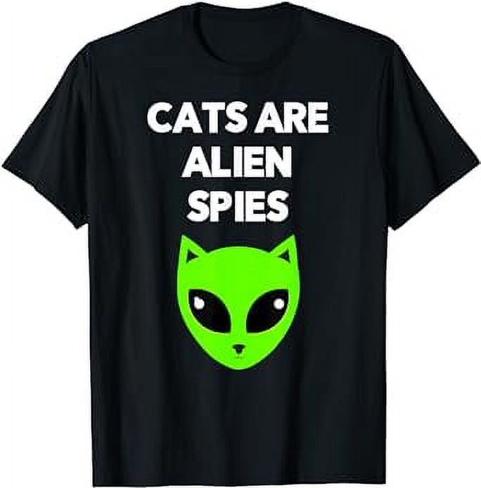 Funny Cats Are Alien Spies T-Shirt For Men Women And Kids - Walmart.com