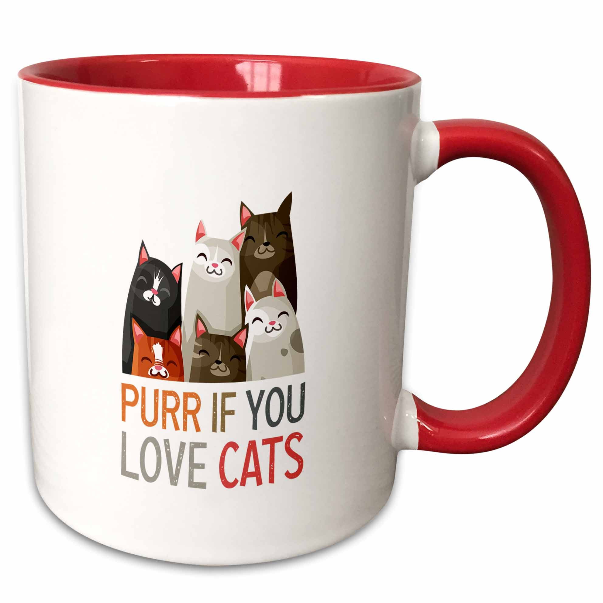 3drose, Funny Cats - Purr If You Love Cats. Gift for Cat, Pet Lovers ...