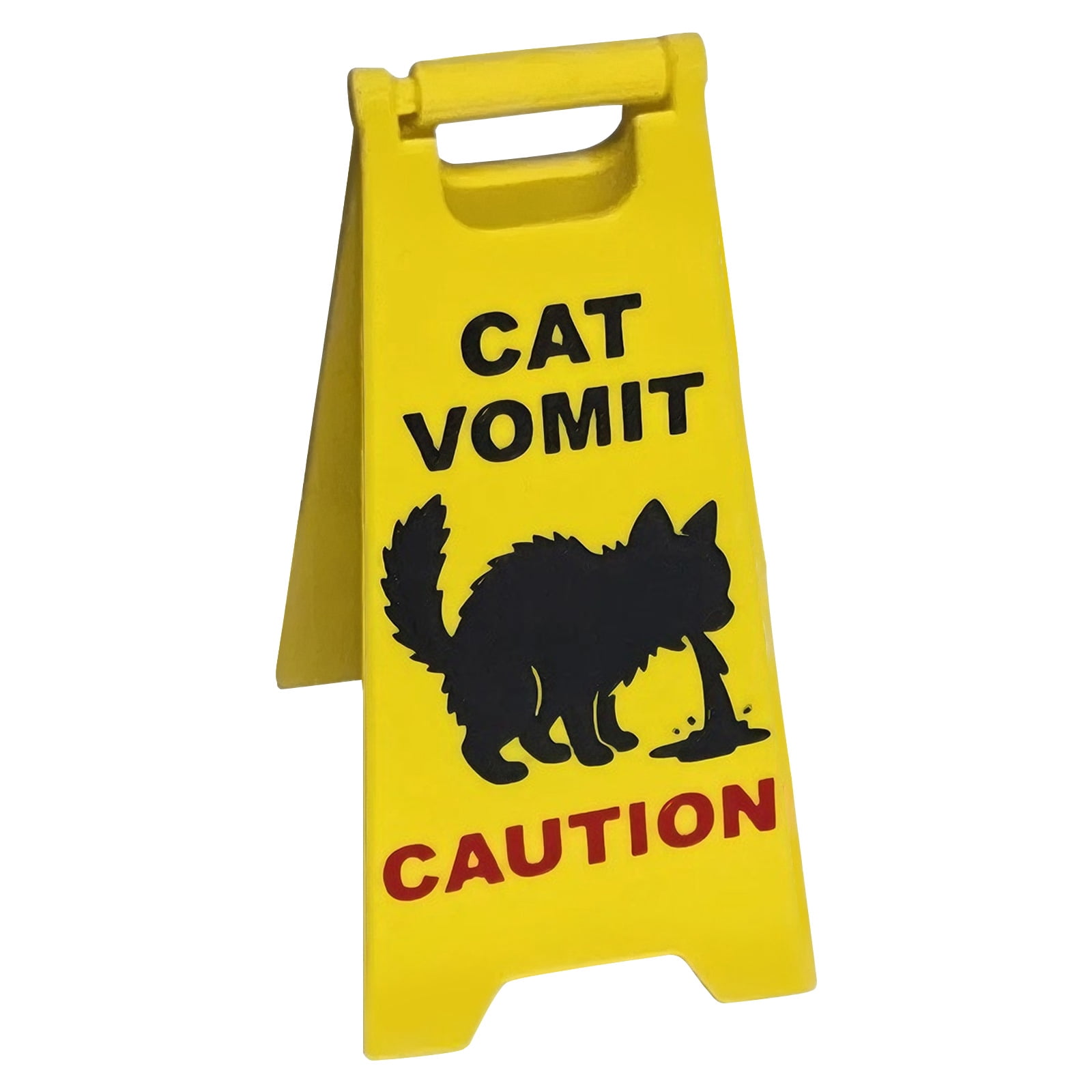 Funny Cats Vomit Caution Sign Humorous Desk Sign Gift for Cats Lover ...
