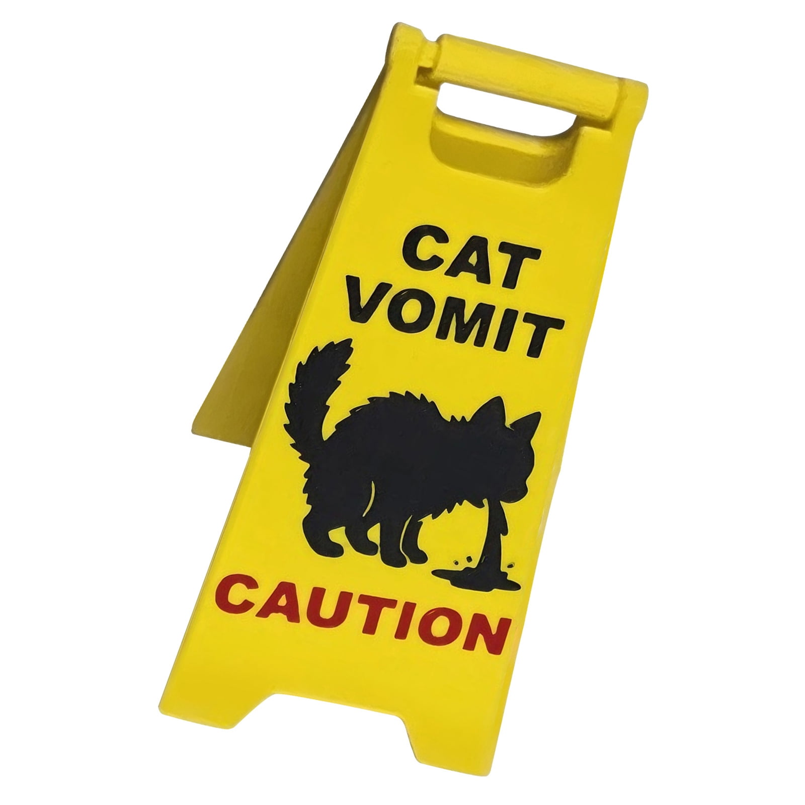Funny Cats Vomit Caution Sign Humorous Desk Sign Gift for Cats Lover ...