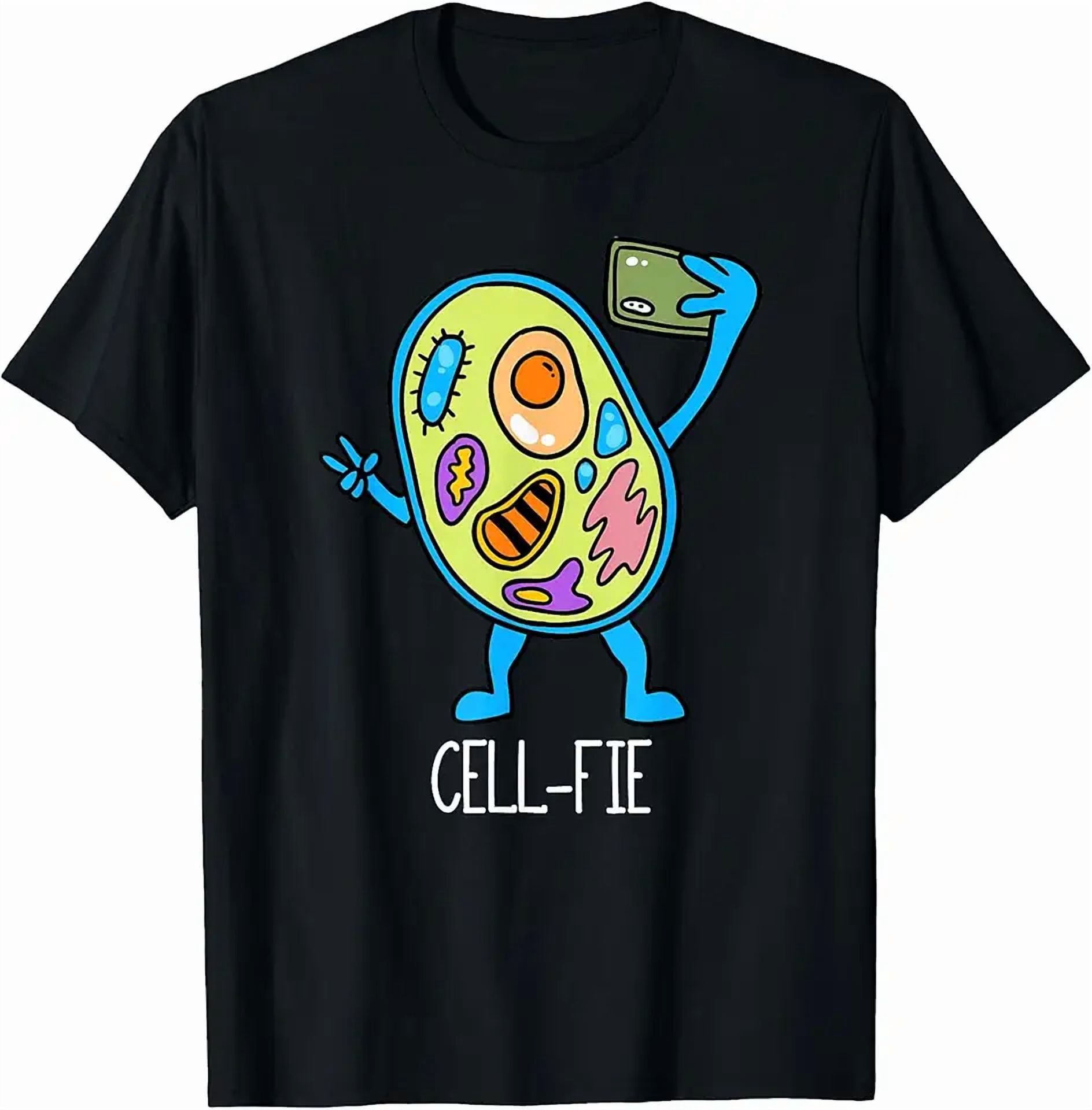 Funny Cell-Fie Biology Pun for Unisex Science Teacher Graphic Novelty T ...