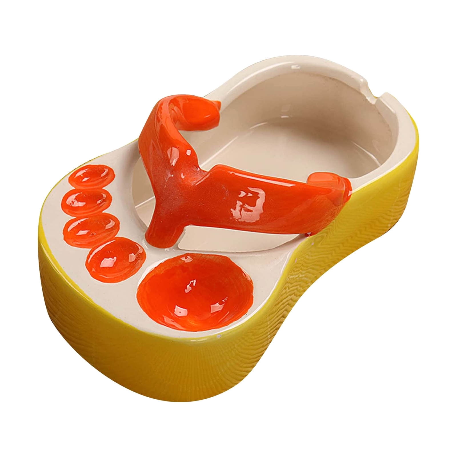 Funny Ceramic Slippers 5 Compartments Ashtray Cute Flip-Flops Dishes ...