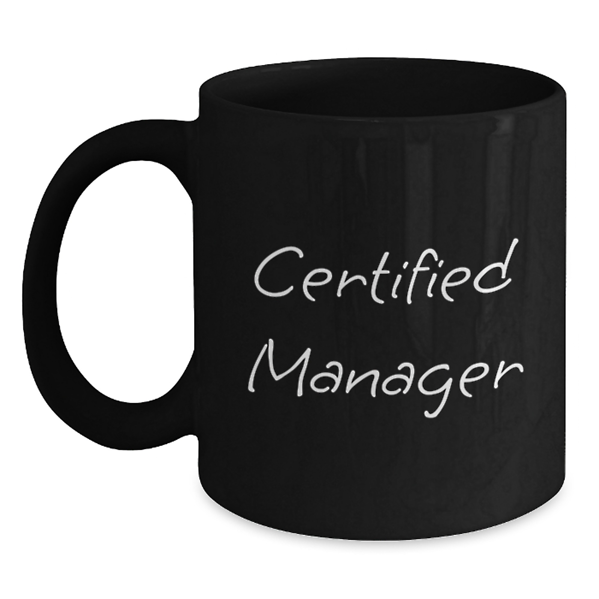 Funny Certified Manager Black Coffee Mug Gifts for Men, Unique ...