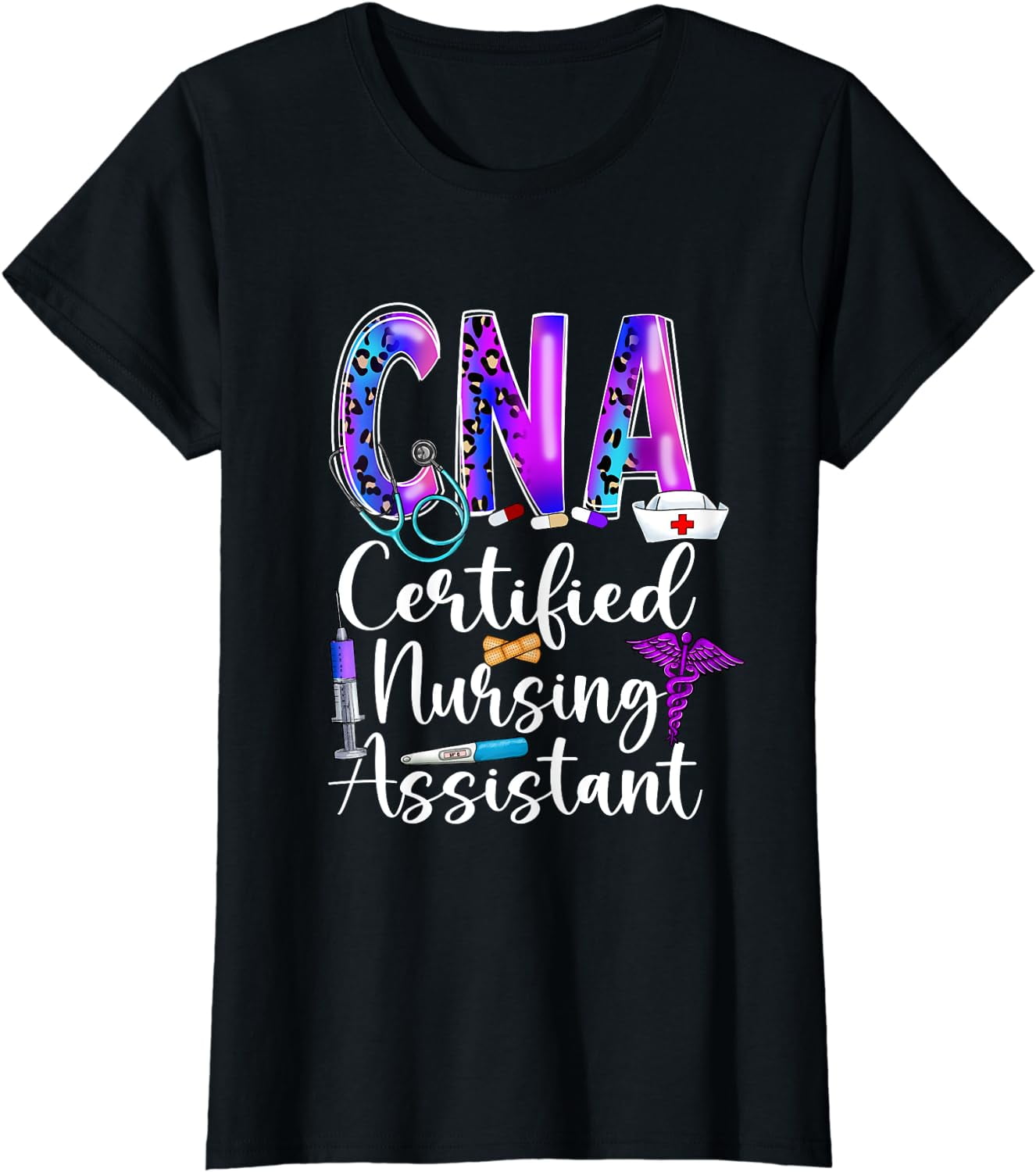 Funny Certified Nursing Assistant CNA Squad Stethoscope T-Shirt ...