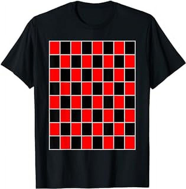 Funny Checkerboard Shirt Board Games Black & Red for Men - Walmart.com