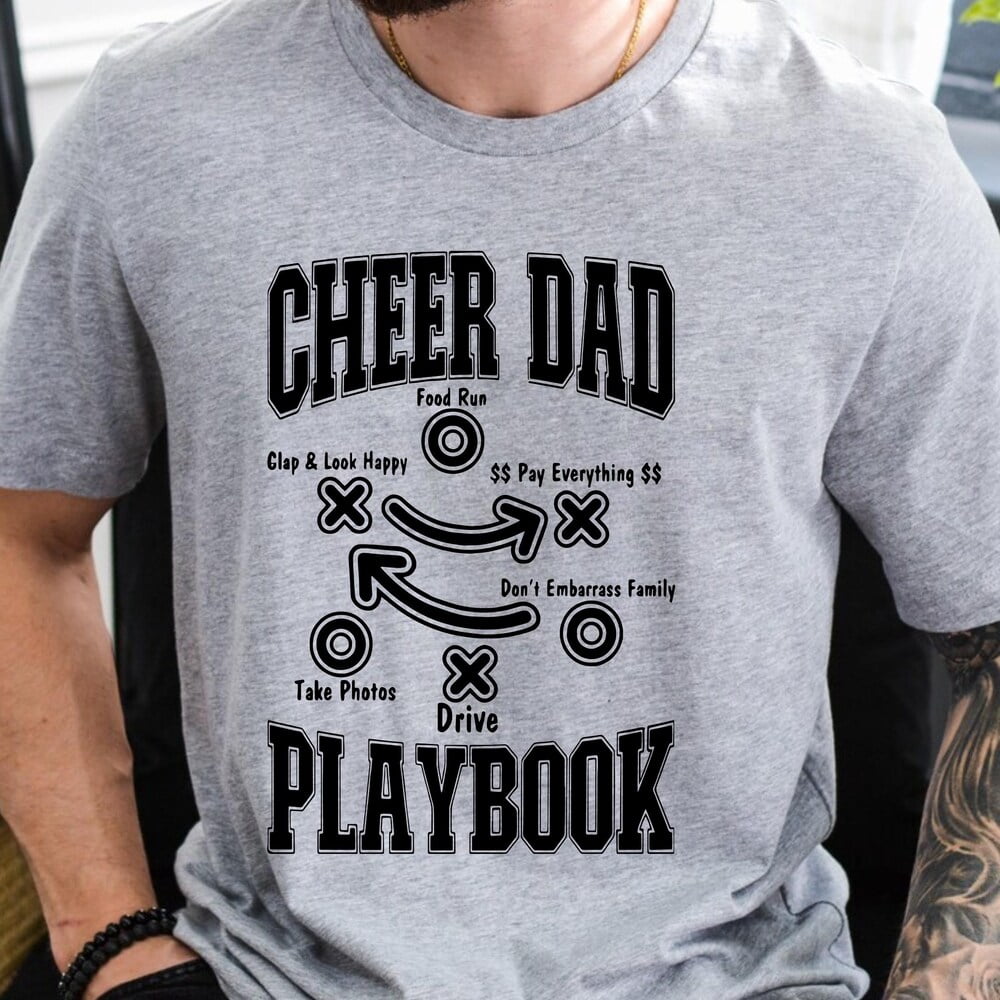 Funny Cheer Dad Shirt, Cheer Dad Playbook Shirt, Fathers Day Gift ...