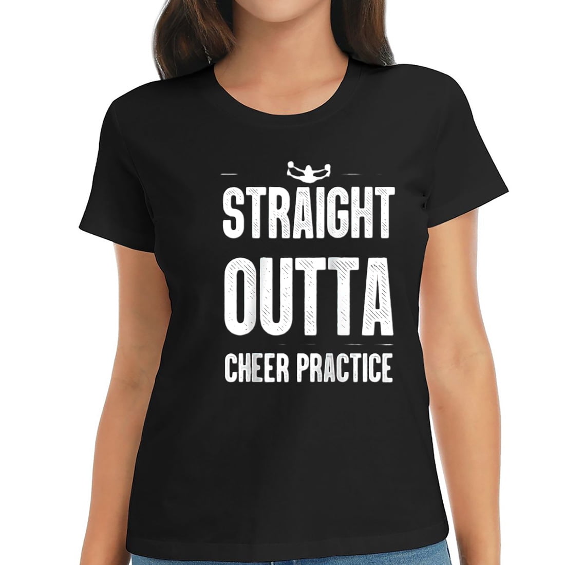 Funny Cheerleader Art Women Girls Cheer Flyer Cheerleading Raglan ...