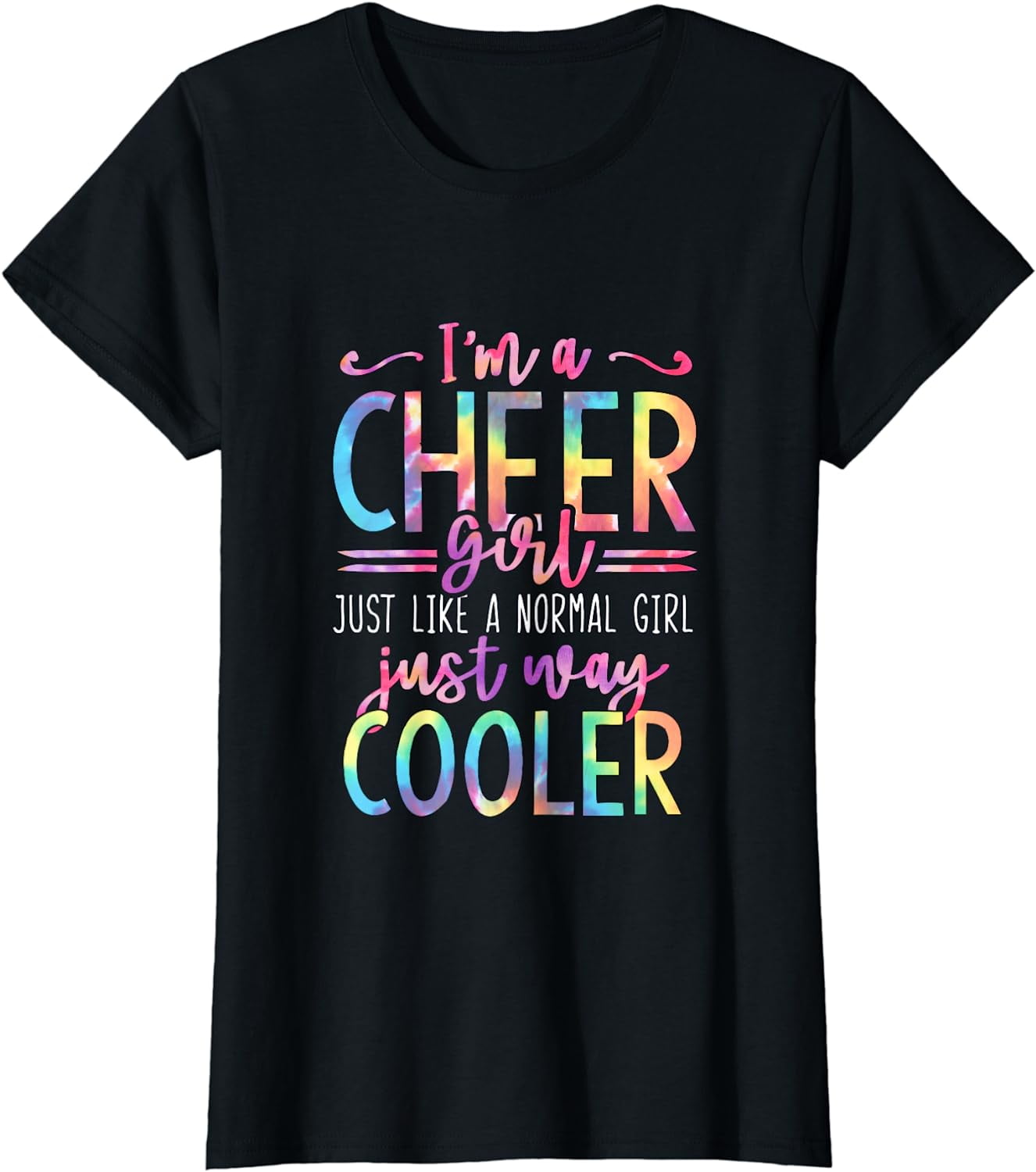 Funny Cheerleading Girls Tie Tie Dye Cheer Women T-Shirt - Walmart.com
