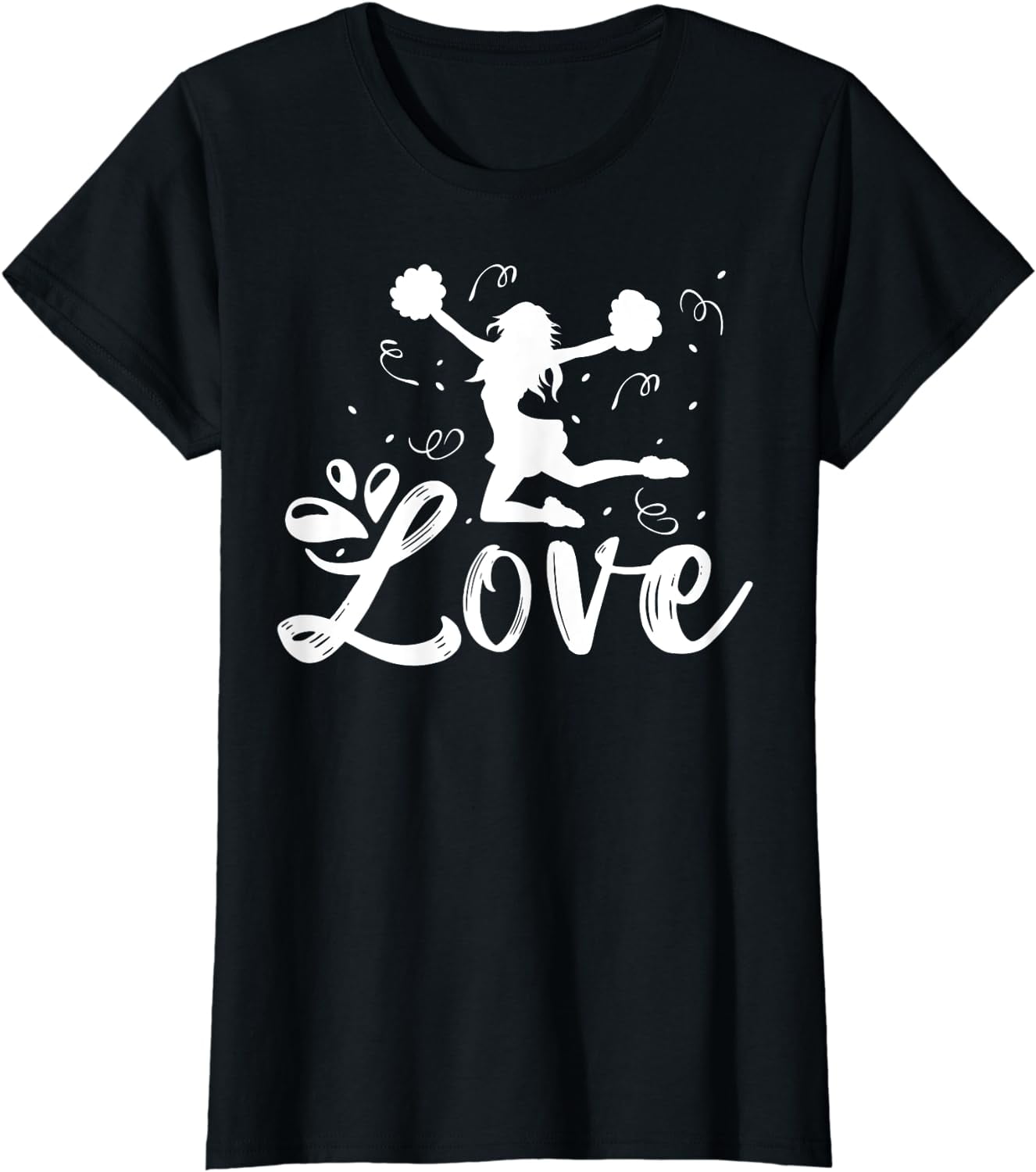 Funny Cheerleading Love Graphic For Cheer Girl Cheerleaders T-Shirt ...