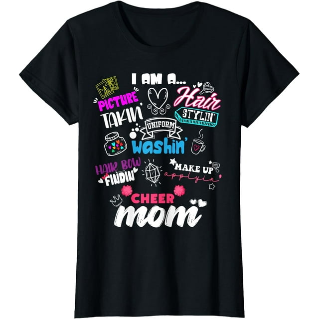 Funny Cheerleading Mom For Cheer Moms Cheer Squad Cheer Mom T-Shirt ...