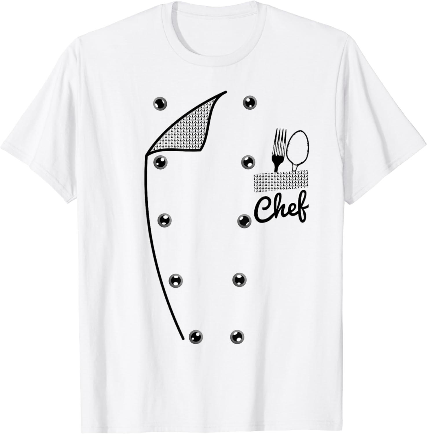 Funny Chef Costume Jacket. Faux Cook's Uniform. Fun Gift T-Shirt ...