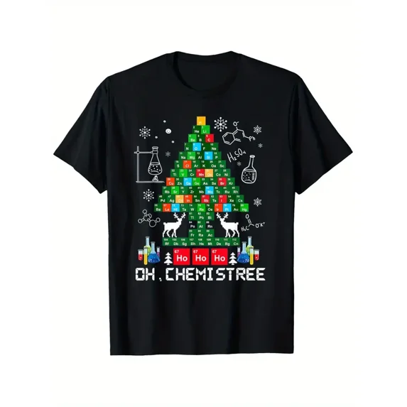 Funny Chemistry Elements Periodic Table Christmas Tree T-Shirt ...