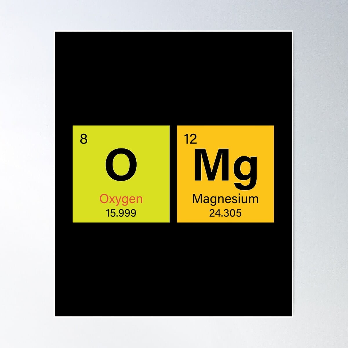 Funny Chemistry Periodic Table Omg Design Nerd Educational Poster Wall ...
