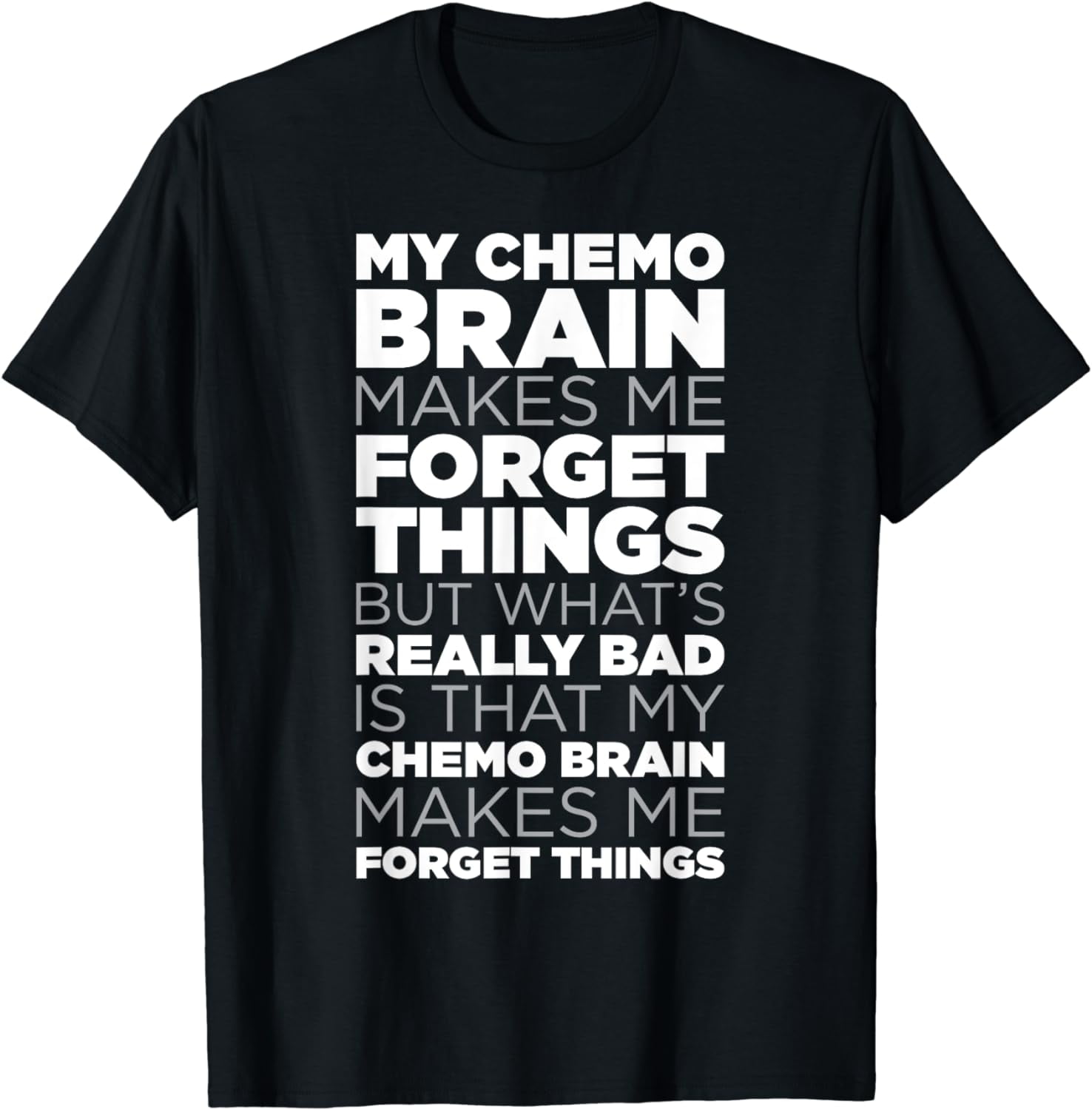 Funny Chemo Brain Quote for Cancer Treatment Patients T-Shirt - Walmart.com