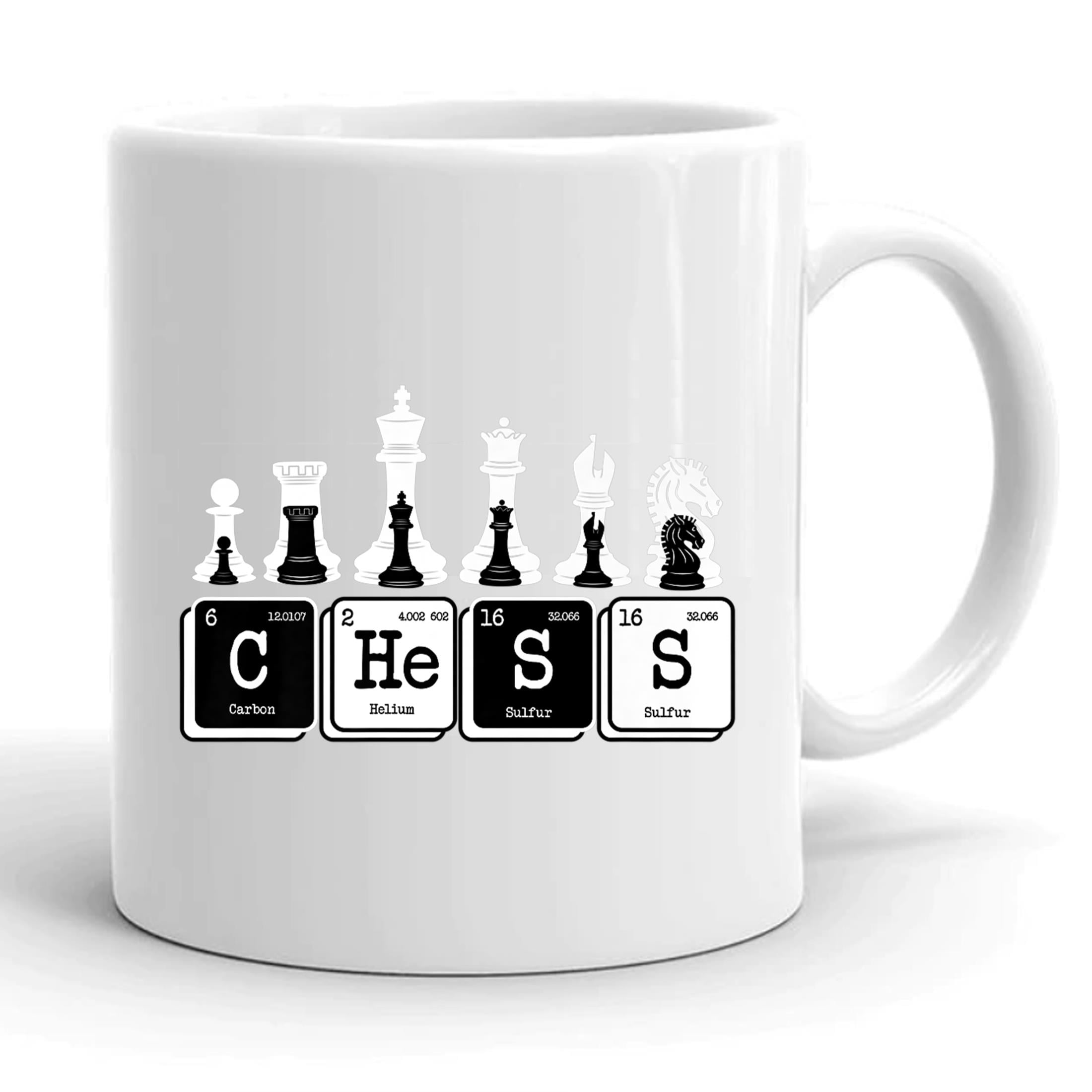 Funny Chess Set Pieces Periodic Table Board Game Player Gift Ceramic ...