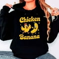 Funny Chicken Banana Meme Cartoon Animal Humor Inspired Unisex Hoodie ...