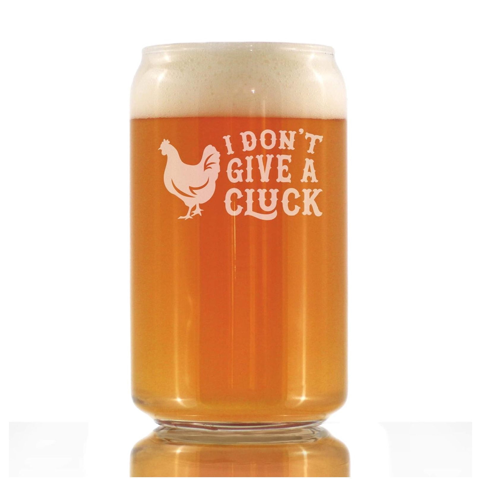 Funny Chicken Beer Glass - Don't Give a Cluck Pint Glass - Farmhouse ...