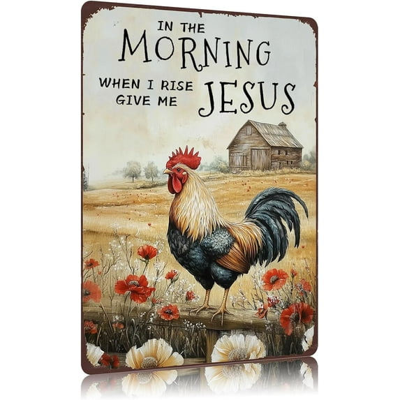 Funny Chicken Coop Metal Tin Sign Wall Decor Farmhouse Home Kitchen Bar ...