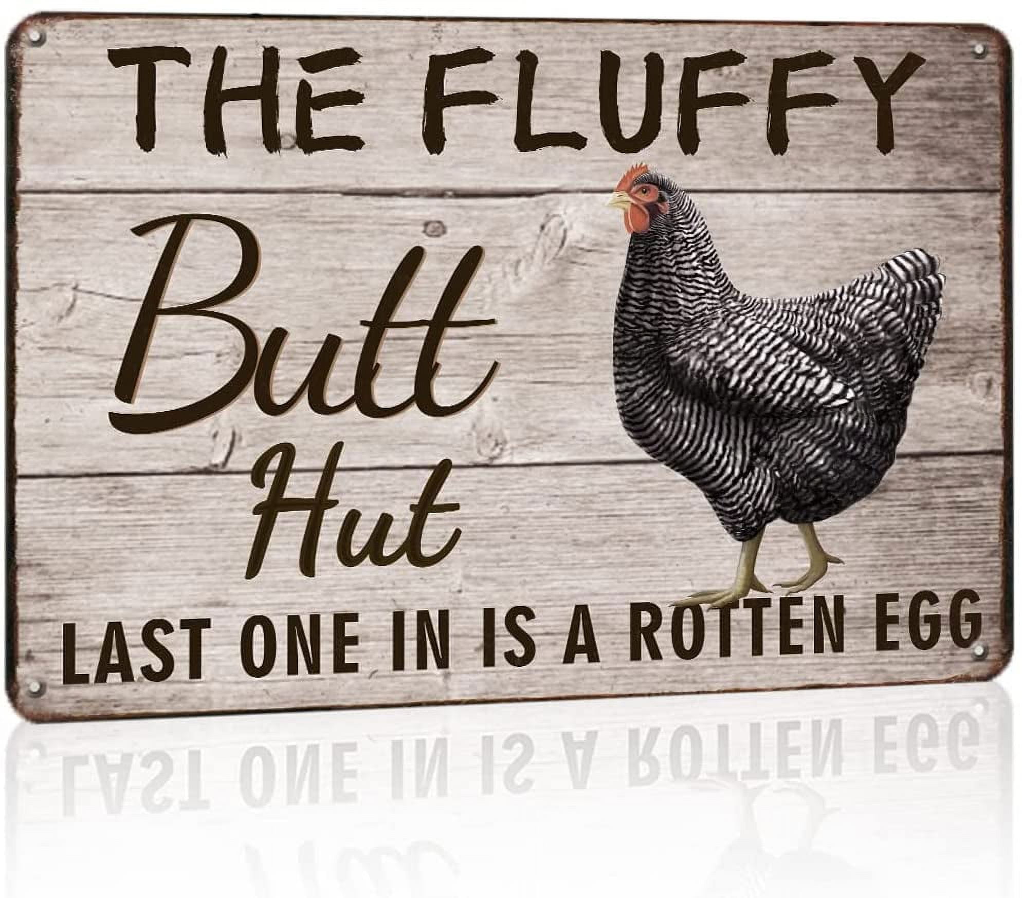 Funny Chicken Coop Rules Sign, Retro Vintage Rustic Notice Plaque ...