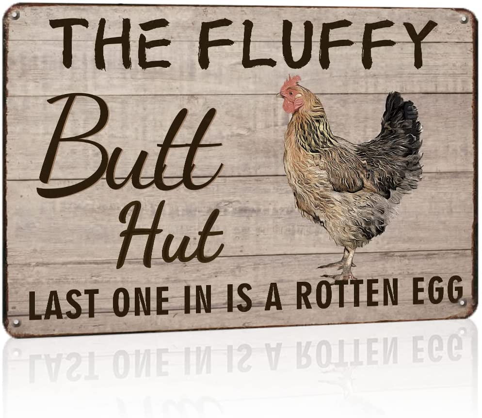 Funny Chicken Coop Rules Sign, Retro Vintage Rustic Notice Plaque ...