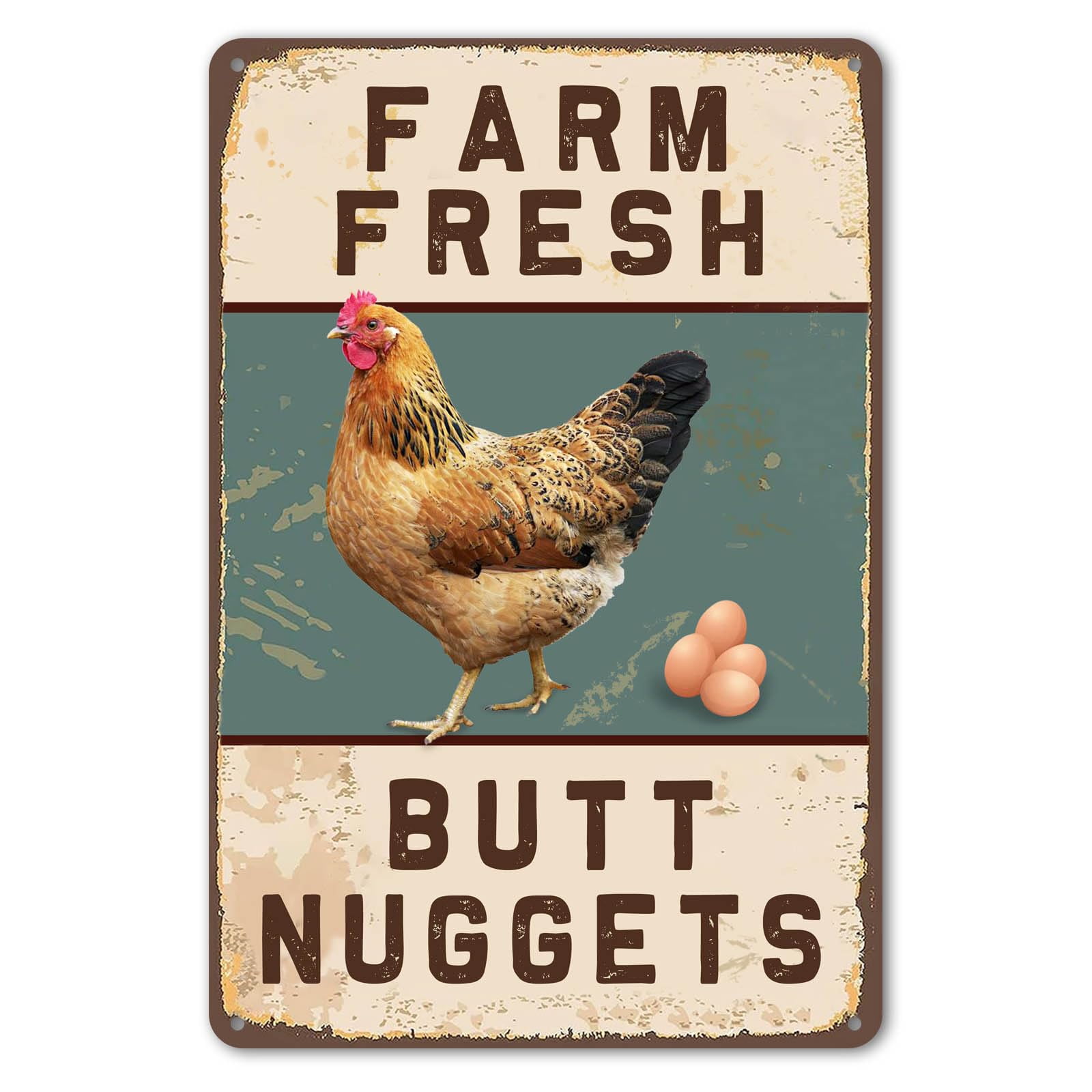 Funny Chicken Coop Sign Chicken Sign - Farm Fresh Butt Nuggets Sign ...