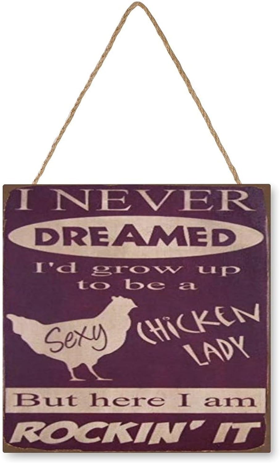 Funny Chicken Coop Sign Fluffy Hut Rustic Signs Rustic Wood Sign ...