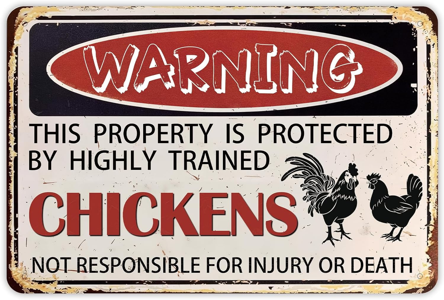 Funny Chicken Coop Signs, Farm Fresh Butt Nuggets Metal Sign for ...