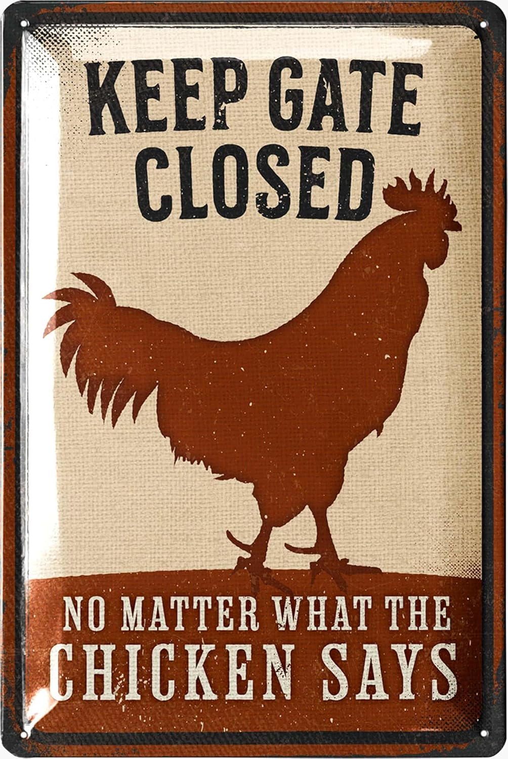 Funny Chicken Coop Signs for outside, Gate Closed, Chickens Decor for ...